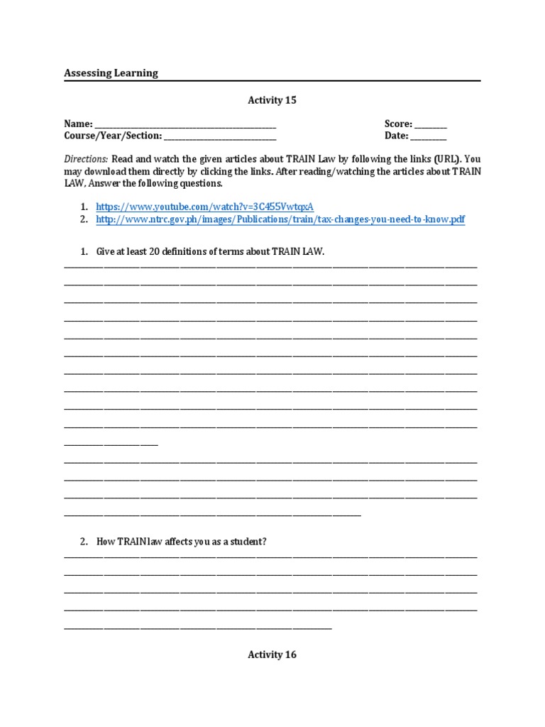 GE2 Activity 5 | PDF | Taxes | Philippines