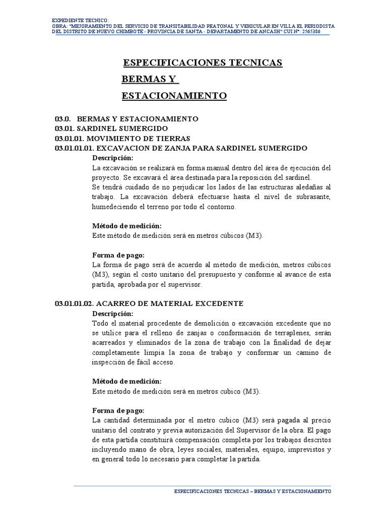 Bermas y Estacionamiento | PDF | Hormigón | Cemento