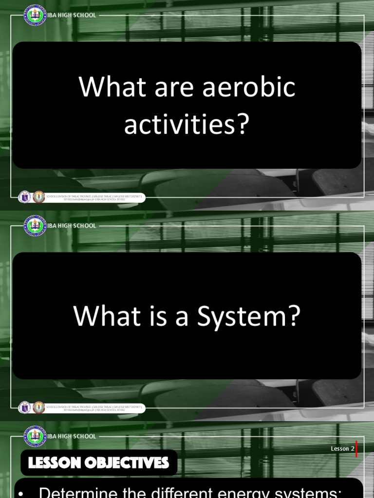 Lesson 2 - Energy Systems - Pe 1 | PDF