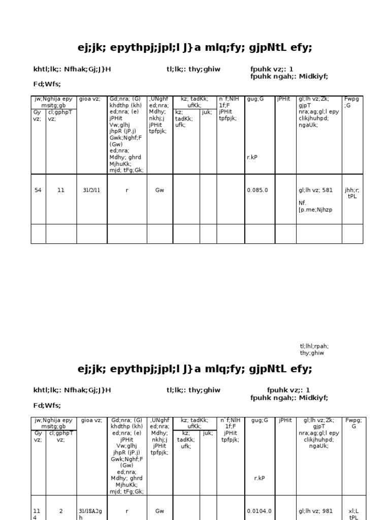 Adangal Form and Chitta Format Guide | PDF