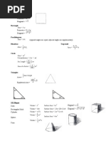 3D Shapes Formulas | PDF