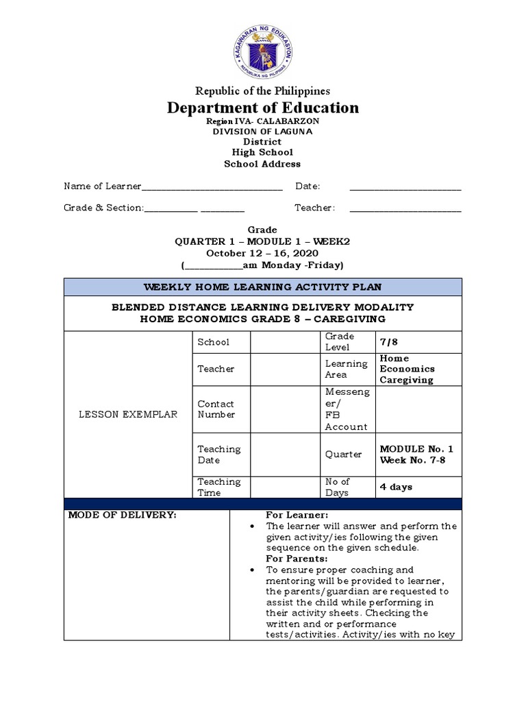 Caregiving As Week-7-8 | Download Free PDF | Teachers | Behavior ...