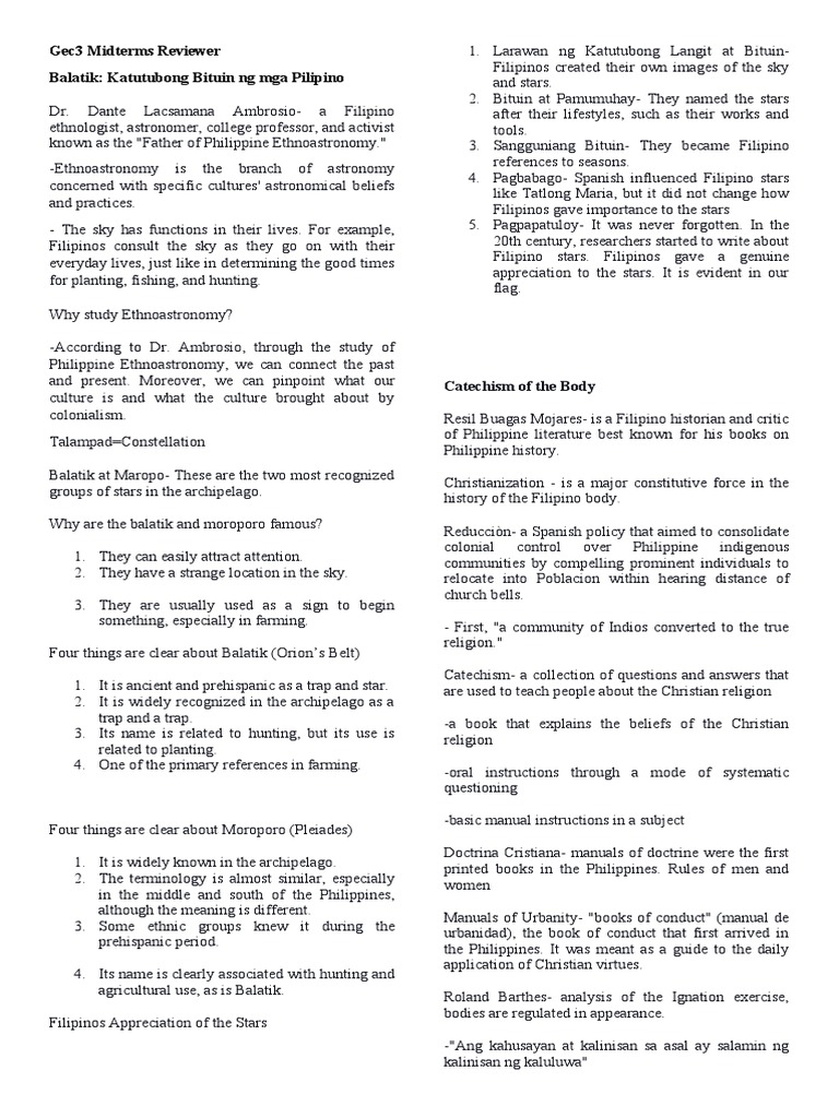 Gec3-Midterms-Reviewer | PDF | Philippines | Southeast Asia