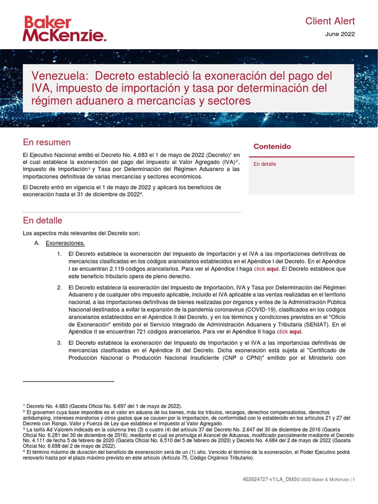 Alerta Exoneracion de Impuestos A Mercancias ESP Template New 14357 | PDF | aduana | Impuestos