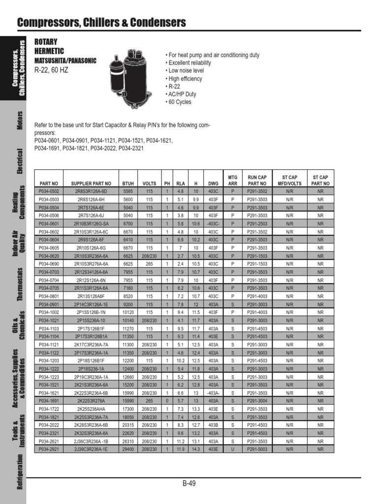 Page b49 - Matsushita - Panasonic | PDF | Capacitor | Heat Transfer