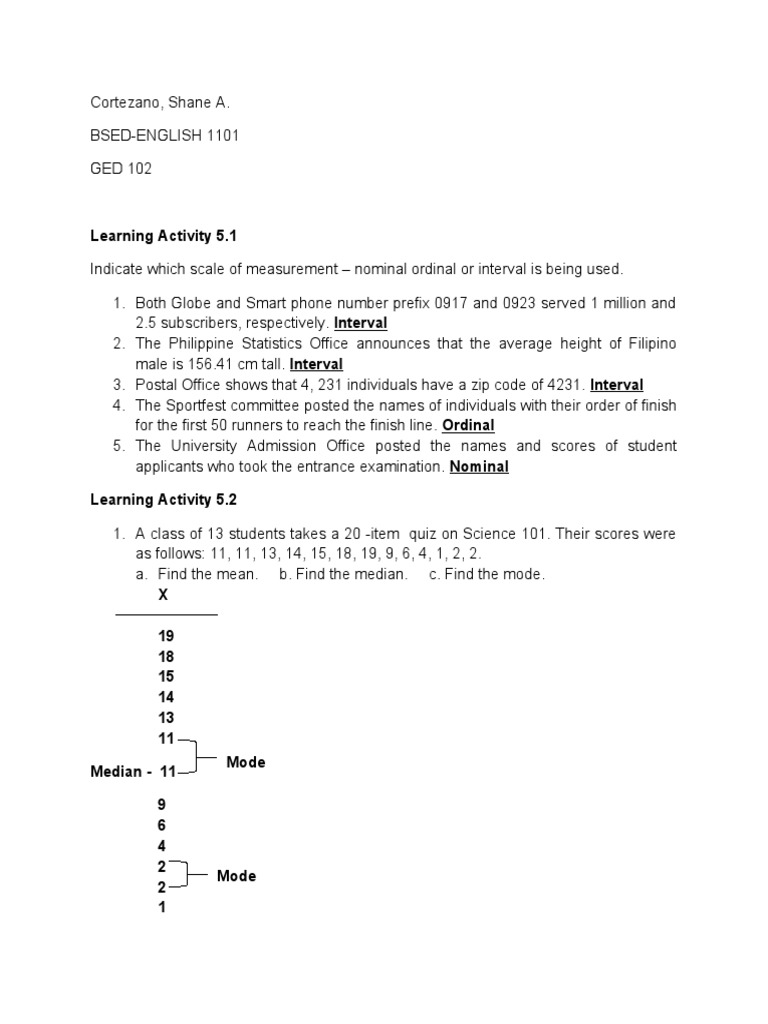 MMW Module 5 Shane A. Cortezano. | PDF