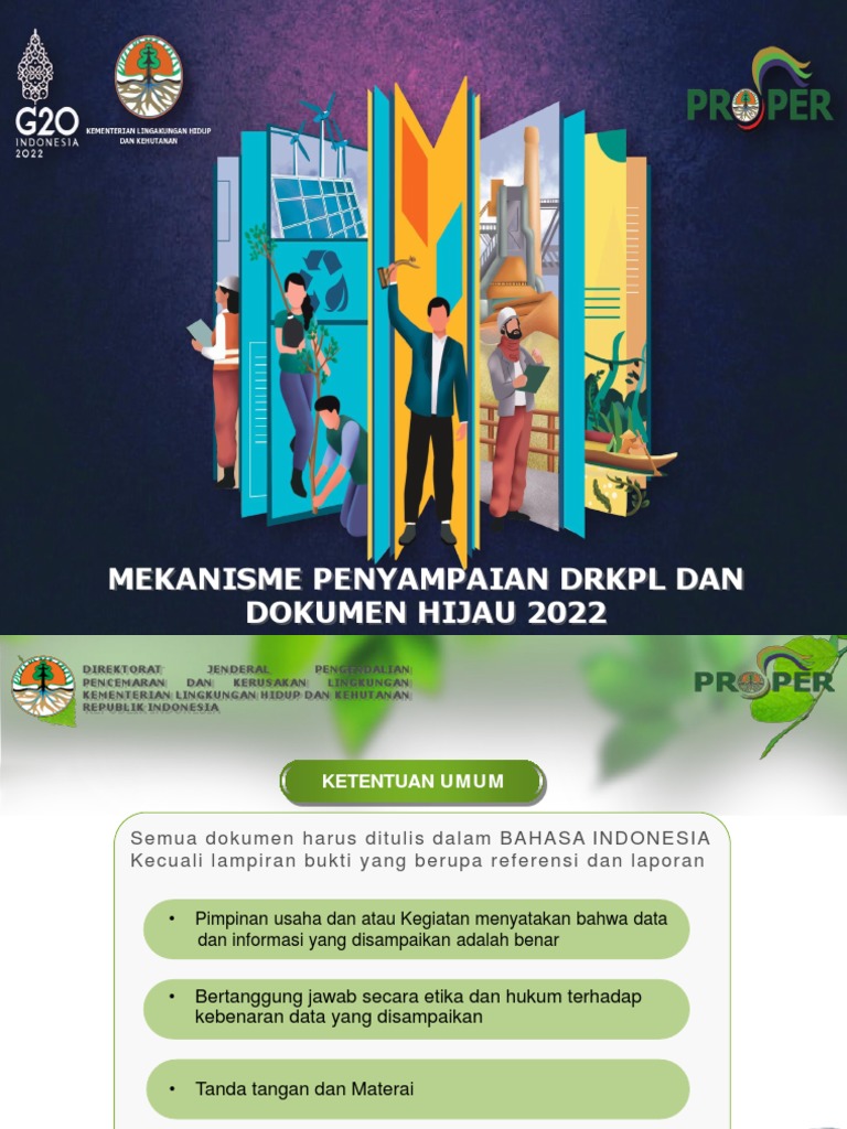Mekanisme Penyampaian DRKPL Dan Dokumen Hijau 2022 - New | PDF