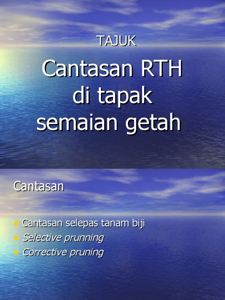 Kaedah Cantasan RTH | PDF