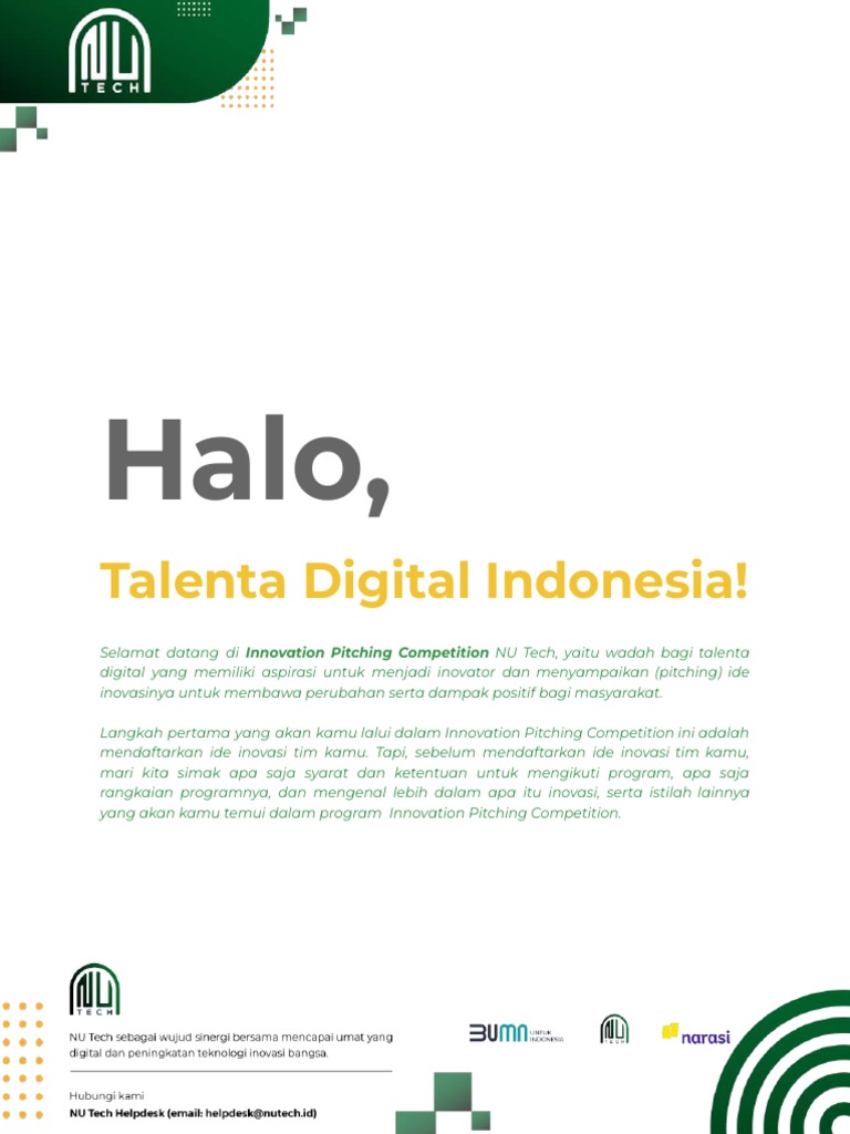 Innovation Pitching Competition NU Tech Guidebook 9c3eae2d0e | PDF