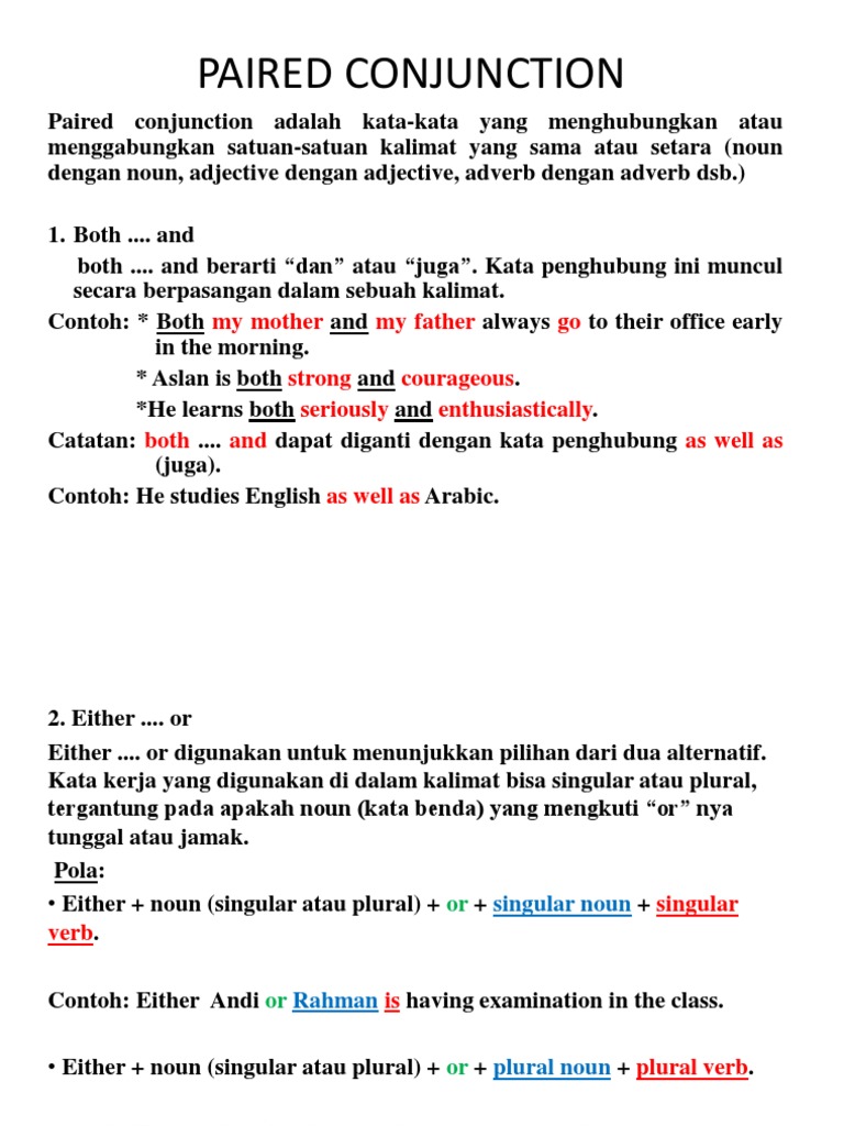 Paired Conjunction | PDF