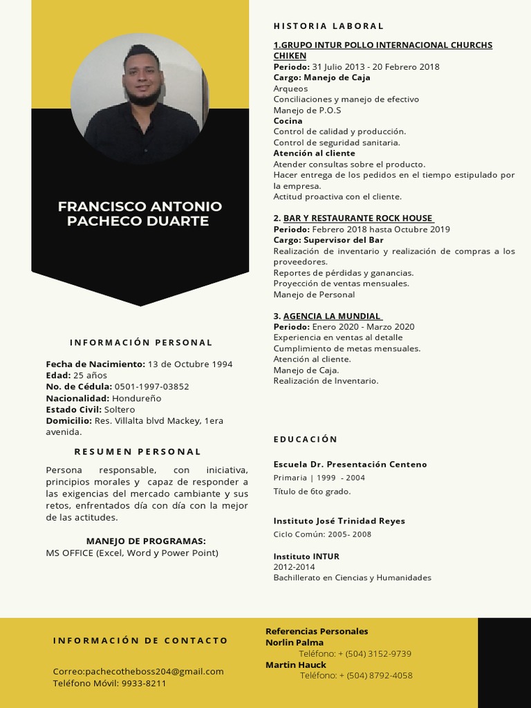 CV Antonio Pacheco-1 | PDF