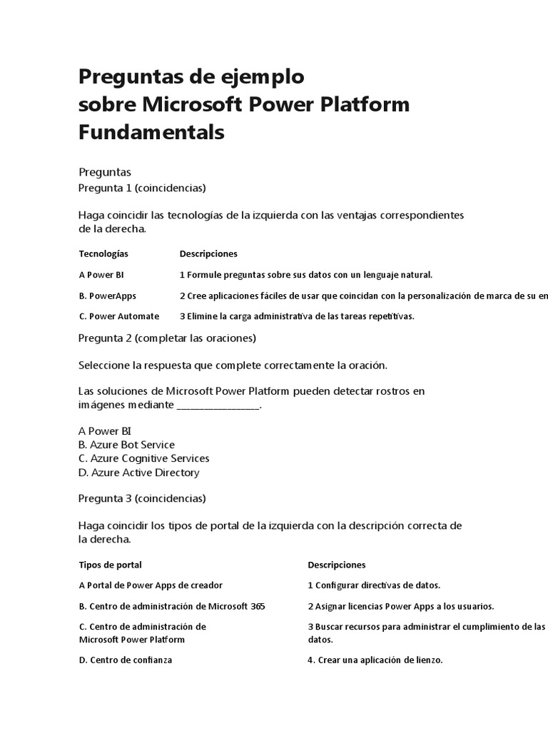 Preguntas MP Platform Fundamentals | PDF | Microsoft Azure | Microsoft