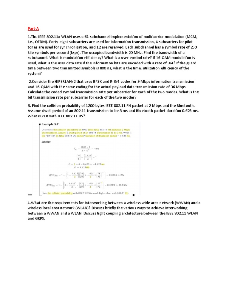 Part A | PDF | Orthogonal Frequency Division Multiplexing | Cellular Network
