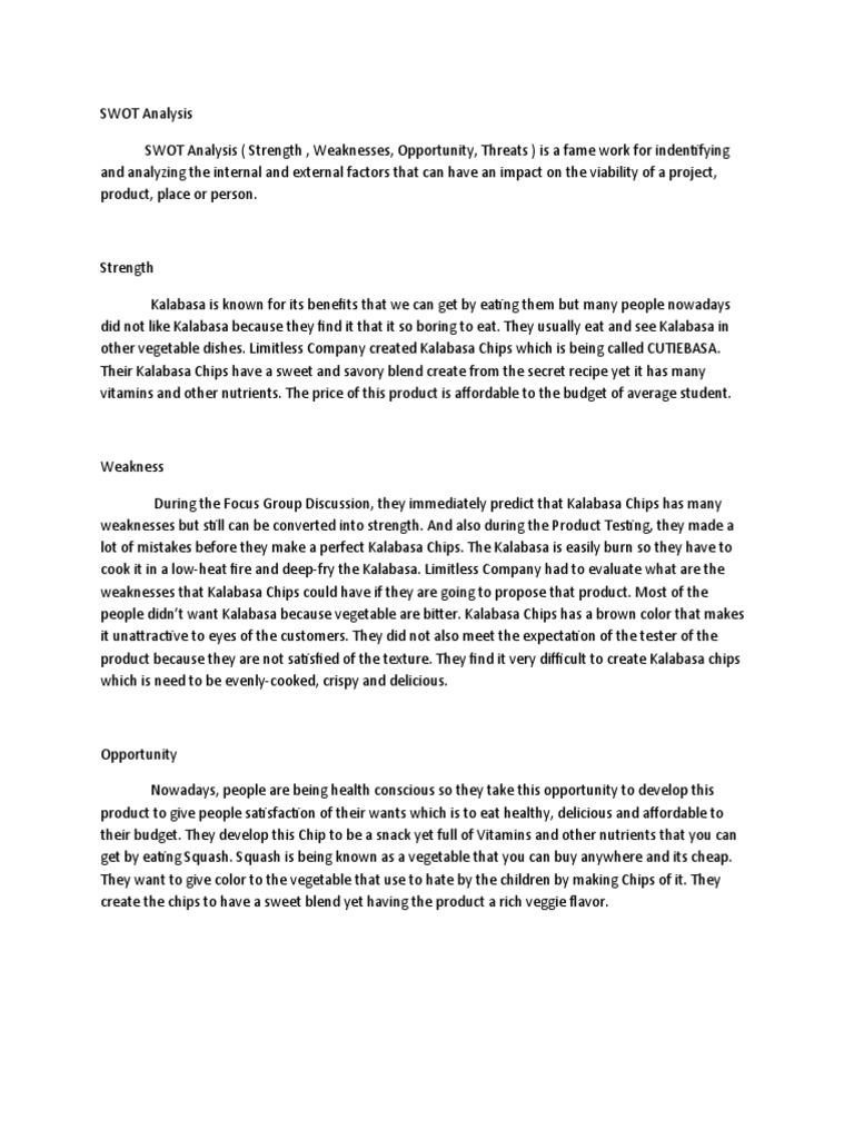 SWOT Analysis | PDF | Swot Analysis | Vegetables