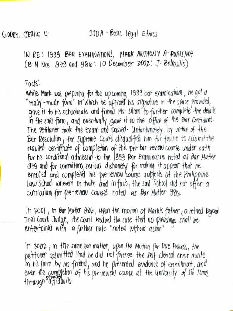 Bar Matter 979, 986 and 1222 | PDF