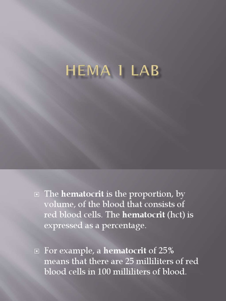 Hema Lab Midterm | PDF | Body Fluids | Diseases And Disorders