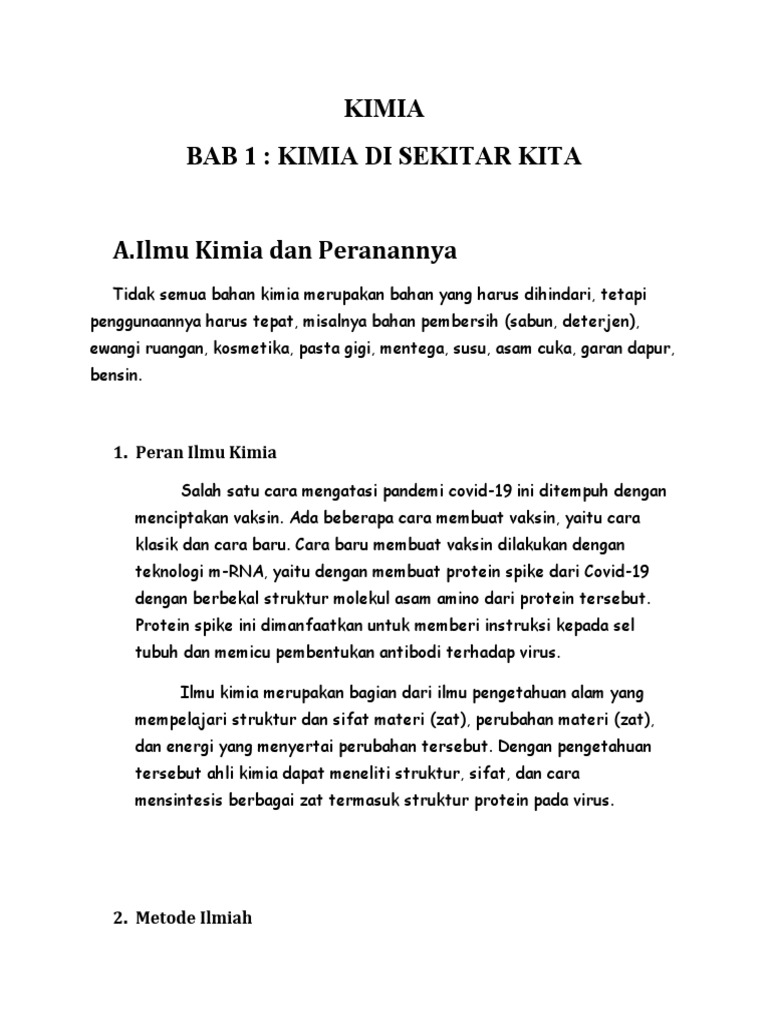Kimia Di Sekitar Kita | PDF