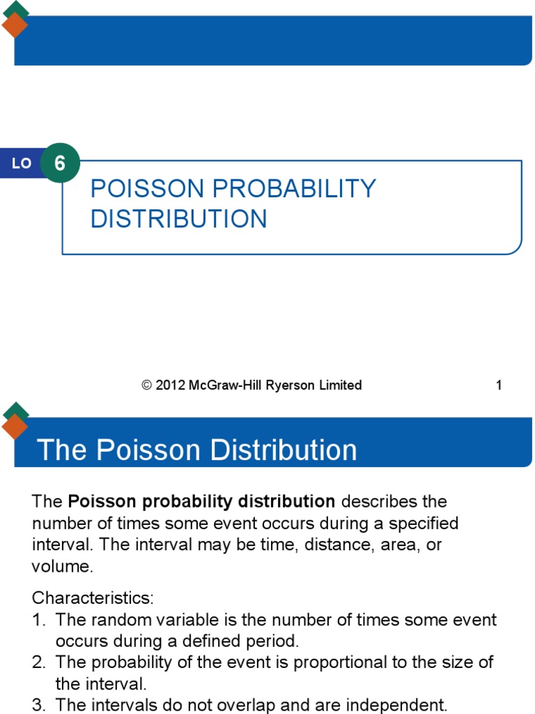 Statistics Chapter 6c (Poisson Probability) | PDF | Probability Distribution | Poisson Distribution