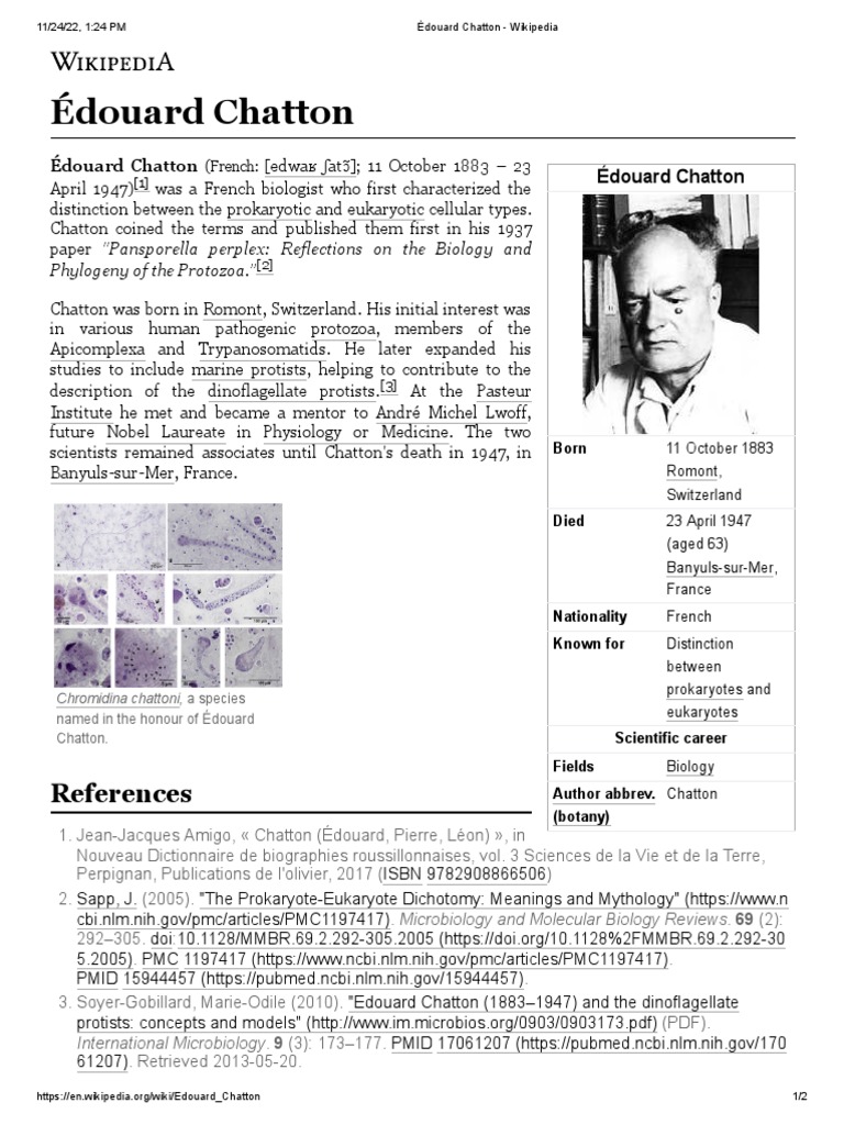 Édouard Chatton - Wikipedia | Download Free PDF | Biology