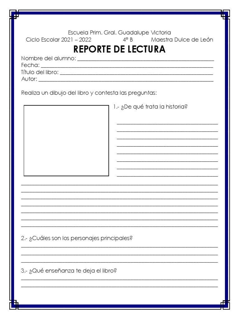 Reporte de Lectura 2022 PDF | PDF
