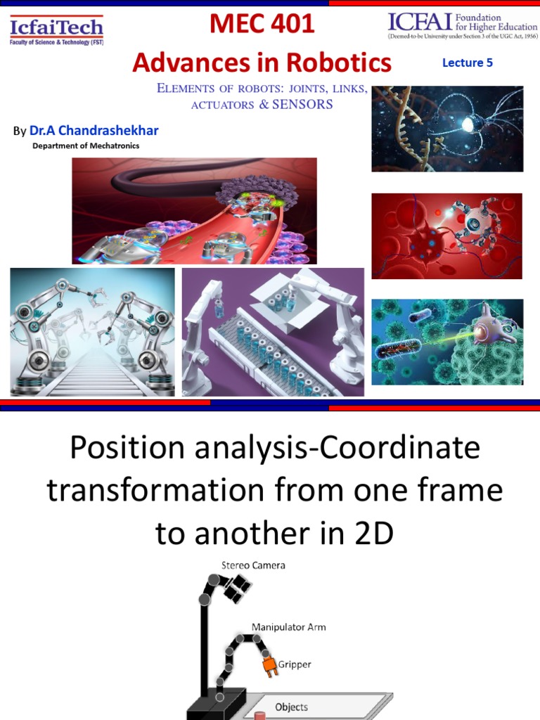 Advances In Robotics Lecture 5 Pdf Cartesian Coordinate System Kinematics