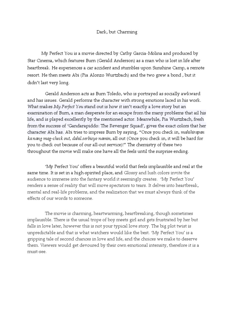 My Perfect You Movie Review | PDF