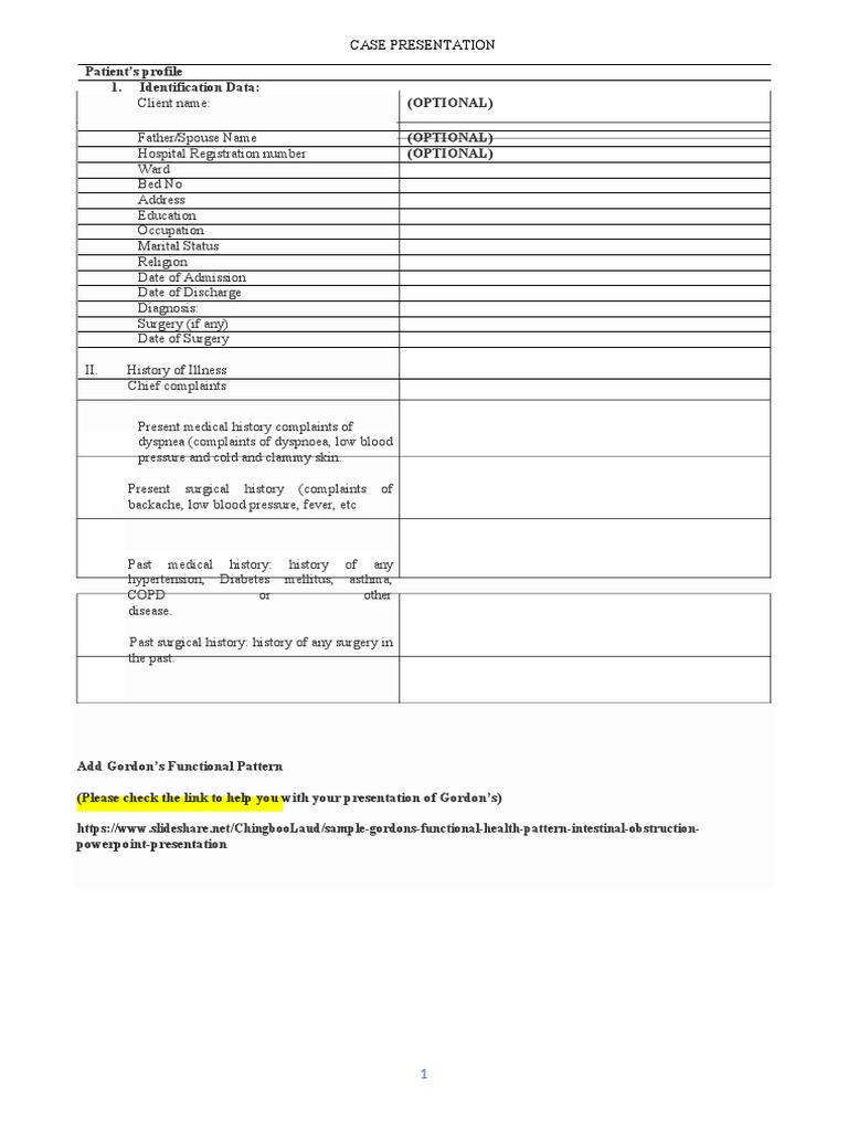 Case-Presentation-Format | PDF | Physical Examination | Human Eye