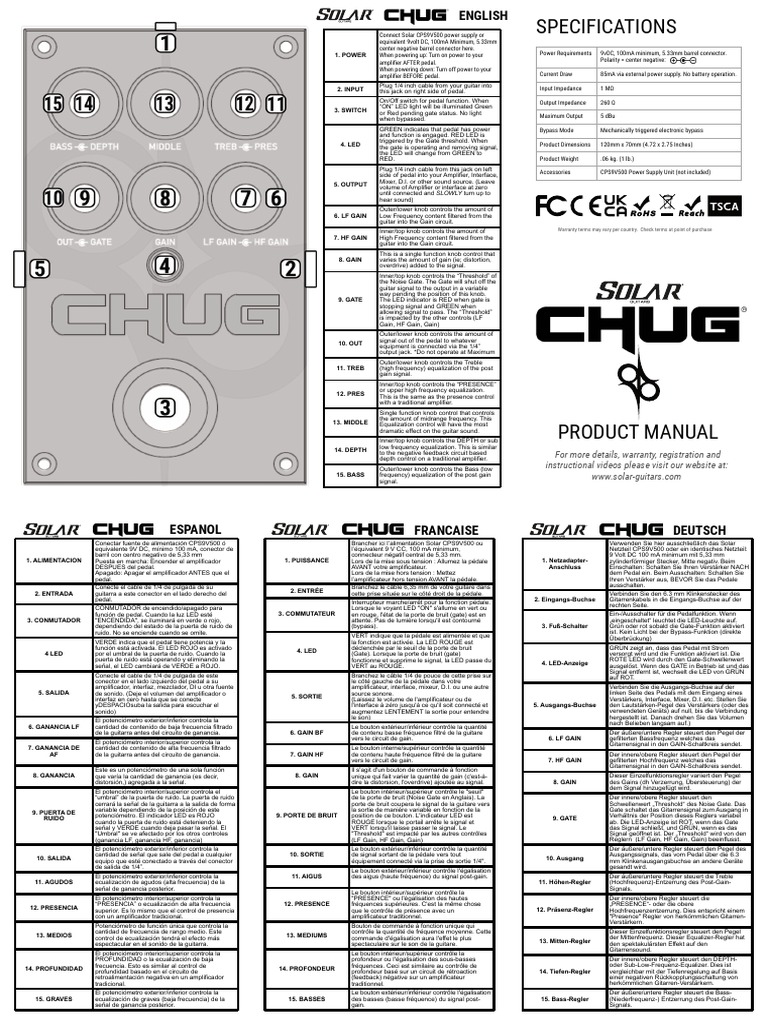 Chug Manual 1 | PDF | Amplifier | Power Supply