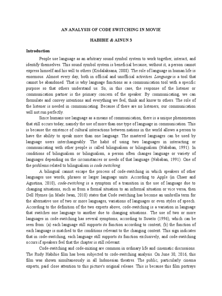 Code Switching Article | PDF | Multilingualism | Linguistics