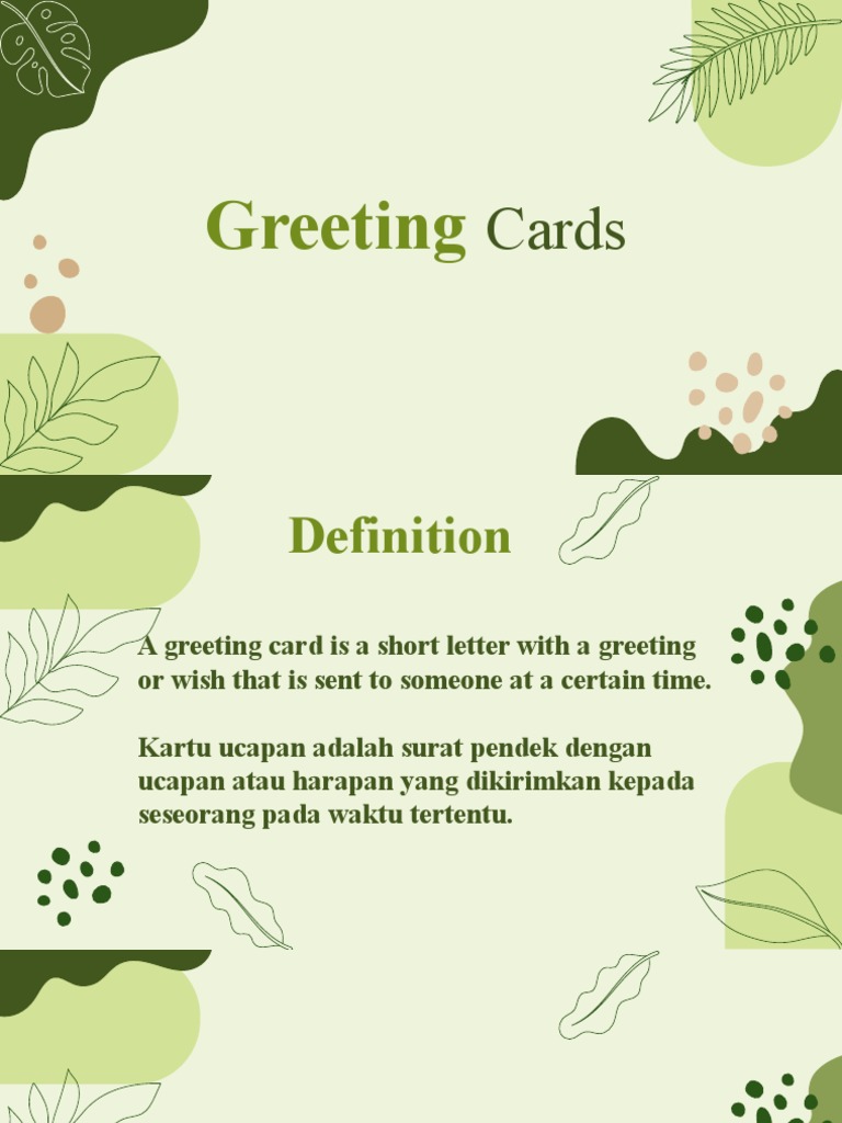 Materi Greeting Card | PDF