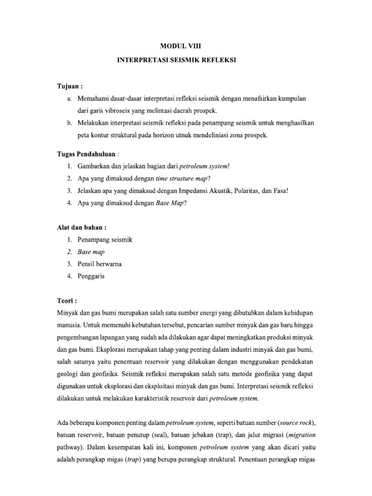 Modul 9 Praktikum Seismik | PDF