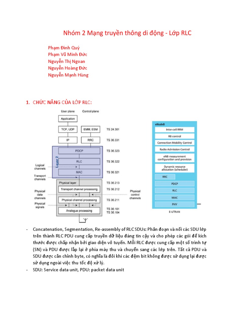 Nhóm 2 - RLC Layer | PDF