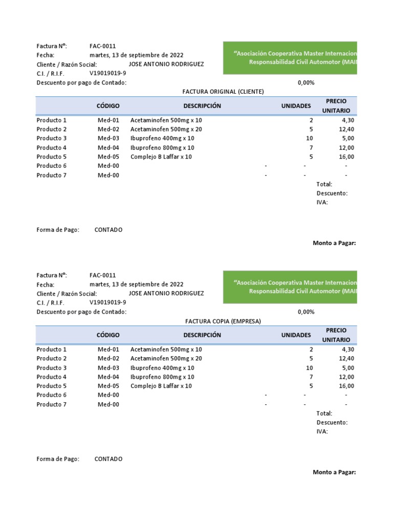 Factura Mainpre RL | PDF