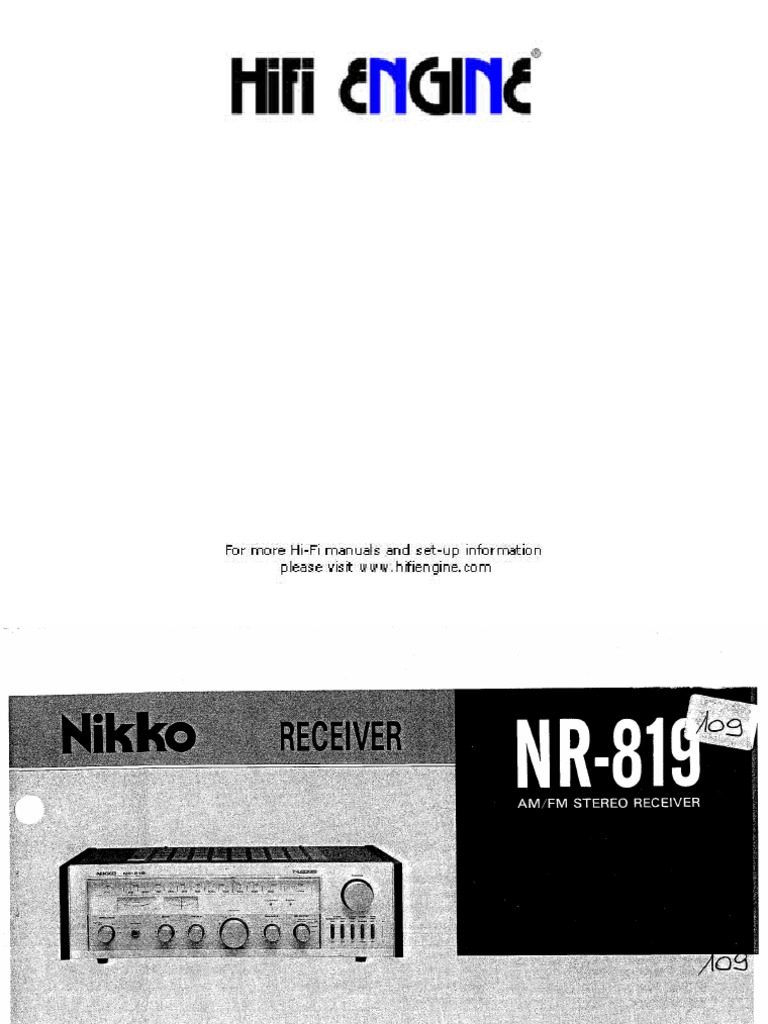 Hfe Nikko Nr-819 Service | PDF