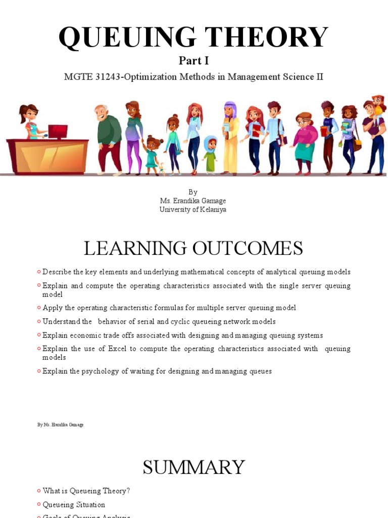 Queuing Theory - Part I | PDF | Operations Research | Applied Mathematics Queuing Theory - Part I | PDF | Operations Research | Applied Mathematics