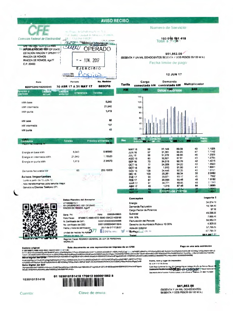 Recibos Media Tension 2 | PDF | Física | Ingenieria Eléctrica