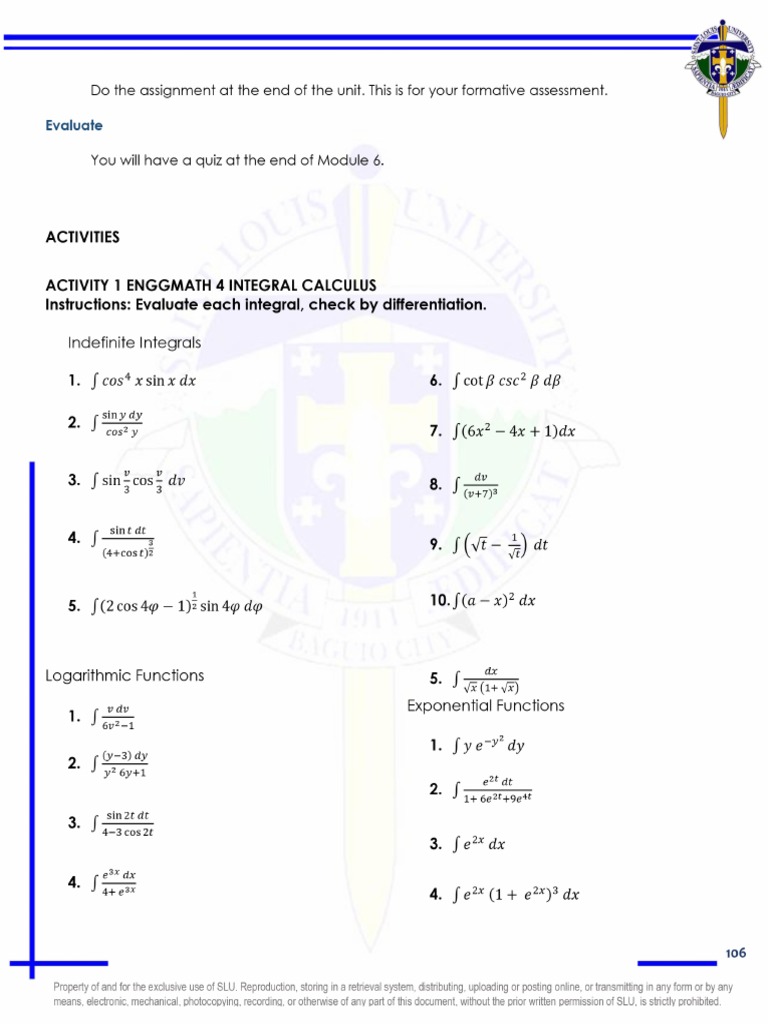 Integral Calc Midterm Practice | PDF