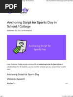 Comparing Script - Sports Day - Edited | PDF | Sports | Leisure