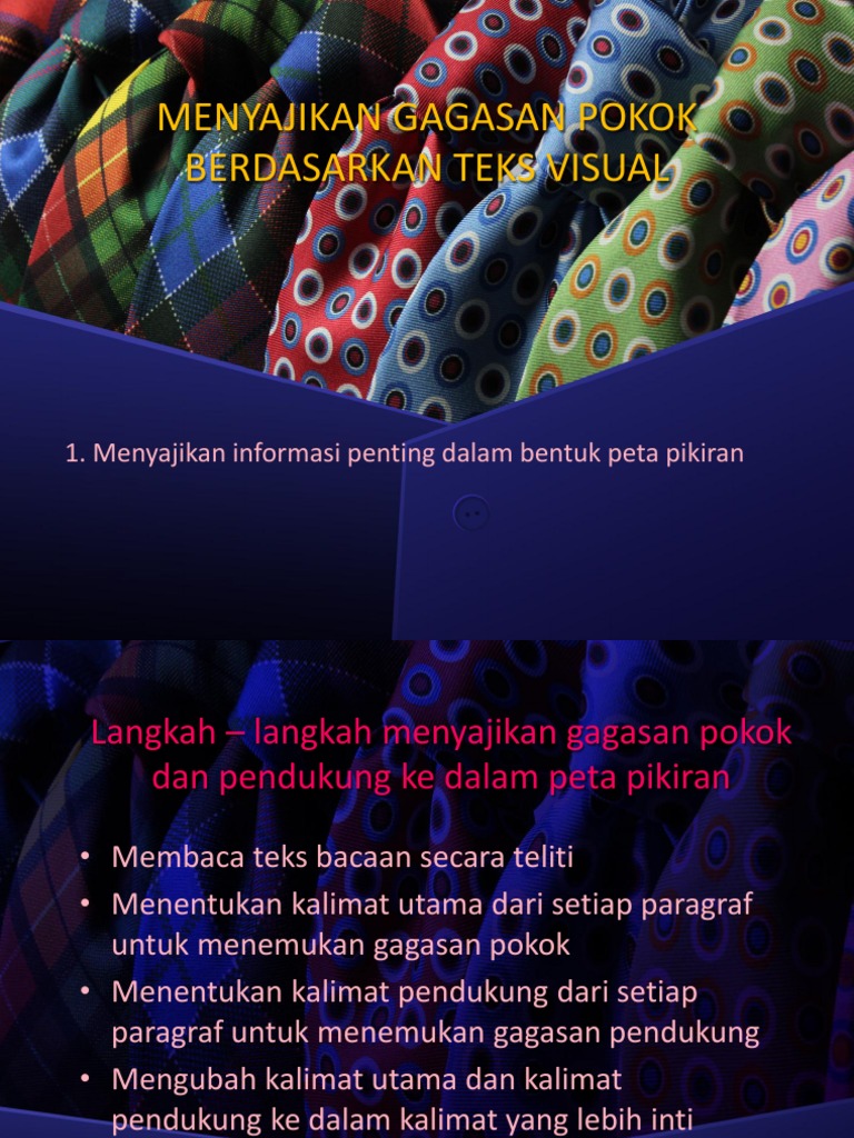 Menyajikan Gagasan Pokok Berdasarkan Teks Visual | PDF