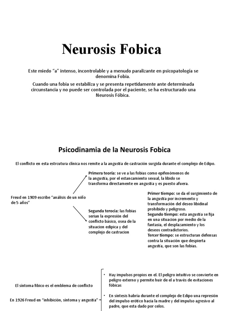 Neurosis Fobica | PDF | Neurosis | Complejo de Edipo