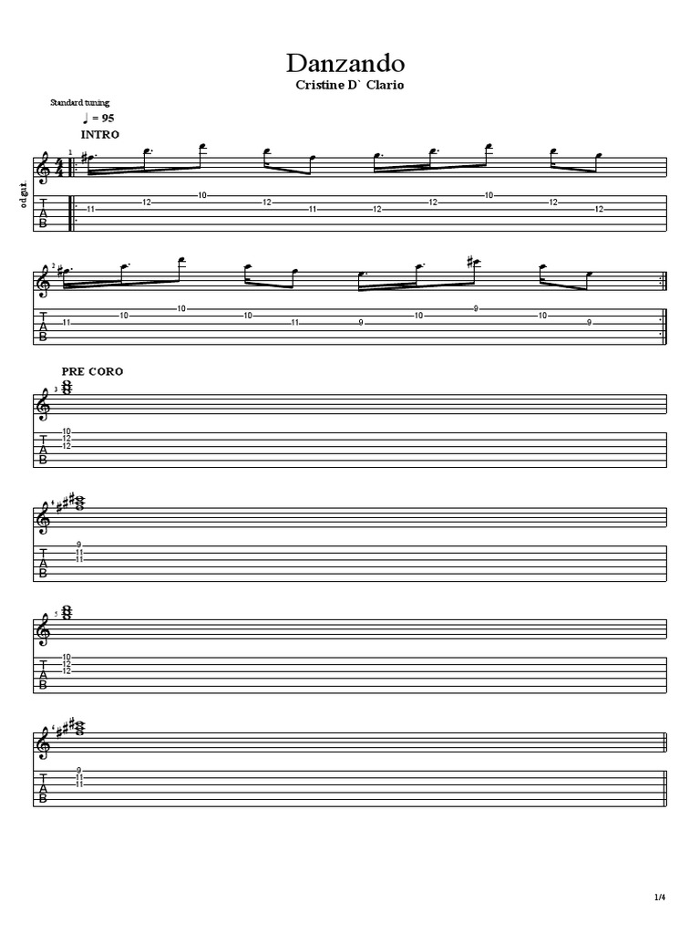 Tab Cancion Danzando Guitarra 01 | PDF