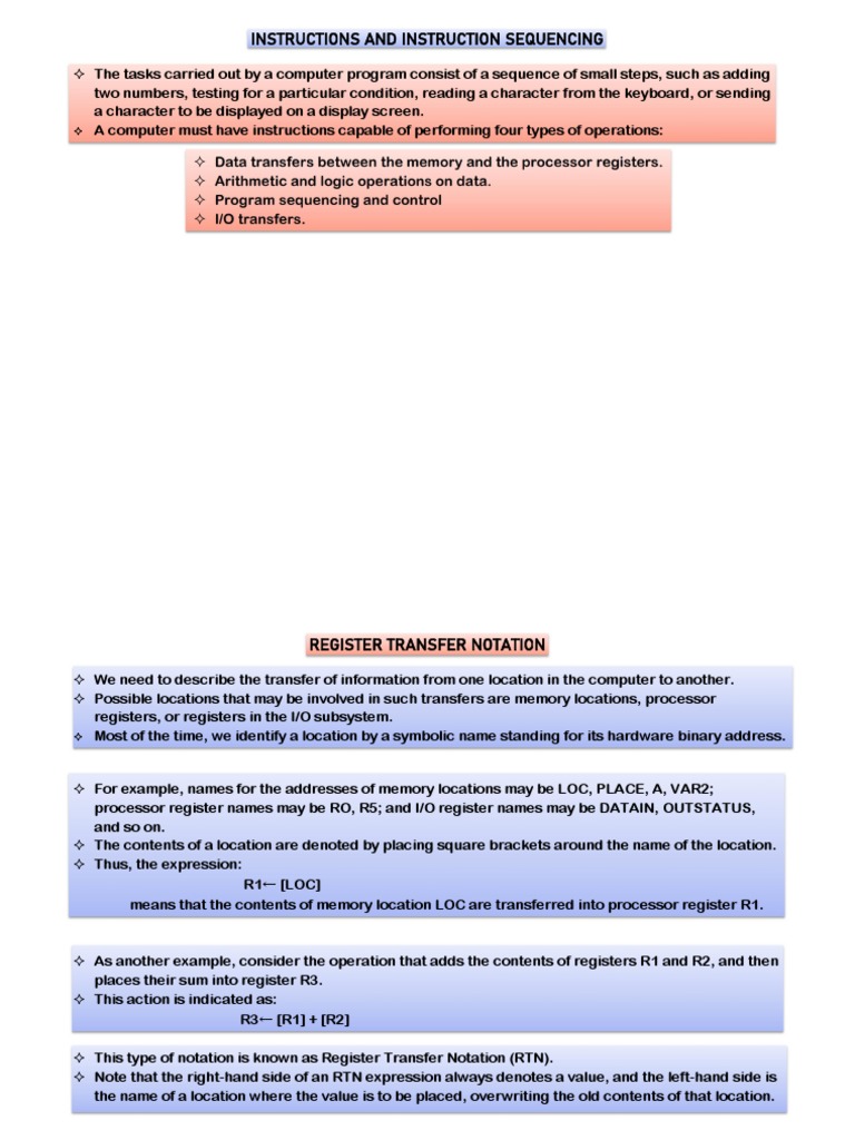 Instructions and Instruction Sequencing | PDF | Central Processing Unit | Assembly Language