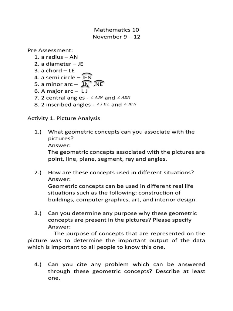 Mathematics 10 | PDF | Area | Geometry