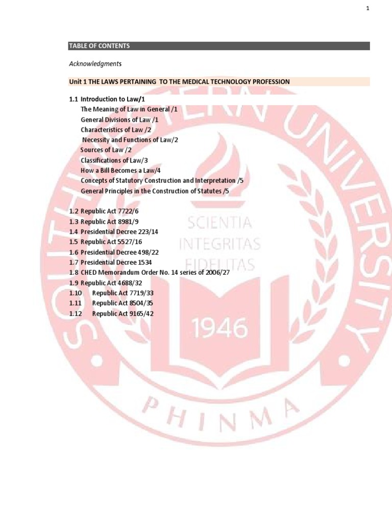 MLS 053 (MT Laws & Ethics) Manual | PDF | Statutory Interpretation | Precedent
