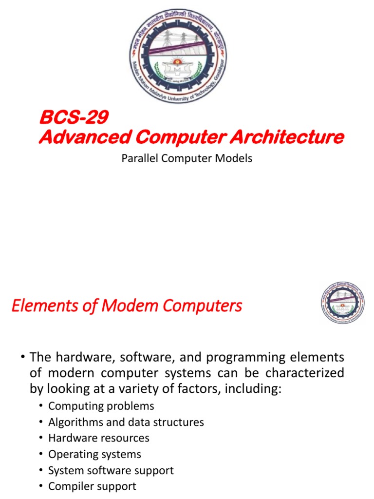 Aca 1 2 Pdf Central Processing Unit Parallel Computing