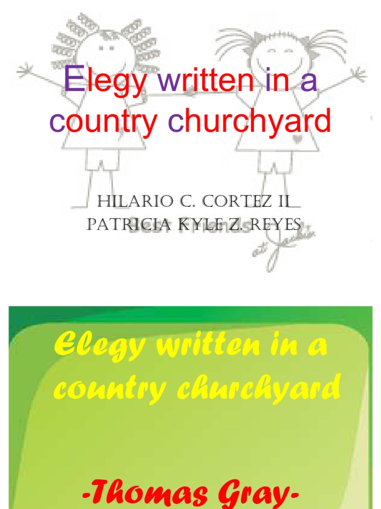 Elegy Written in a Country Churchyard Summary | PDF
