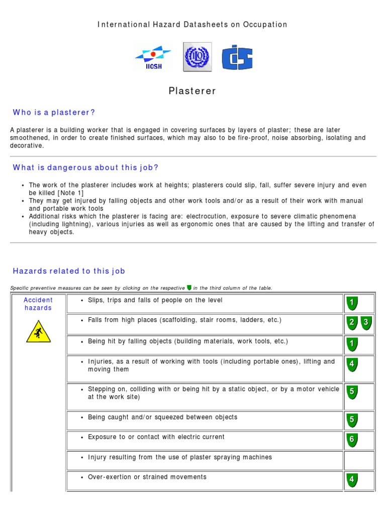 Plastering Job Hazards and Safety Measures | PDF | Plaster | Building ...