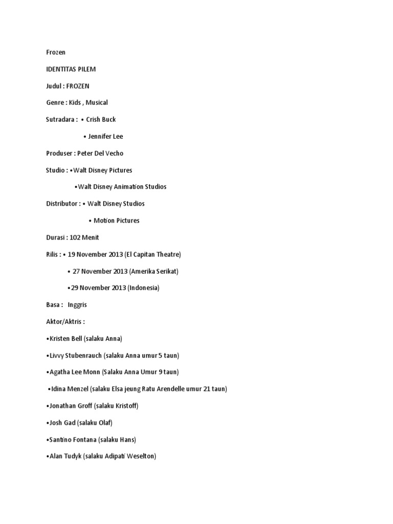 Frozen WPS Office | PDF