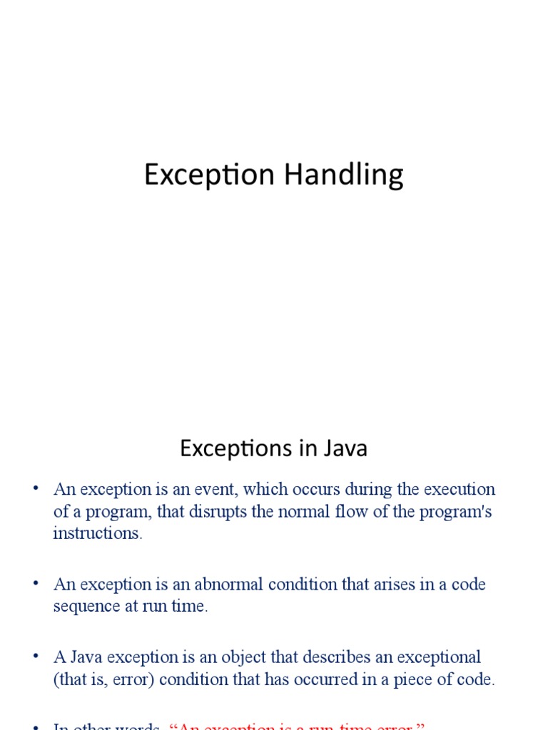 1exceptions In Java Pdf Programming Constructor Object Oriented Programming 7445