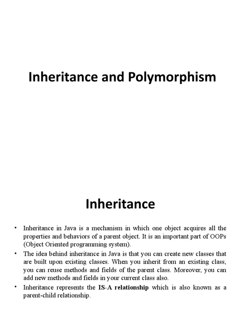 11.inheritance and Polymorphism | PDF | Inheritance (Object Oriented Programming) | Method ...
